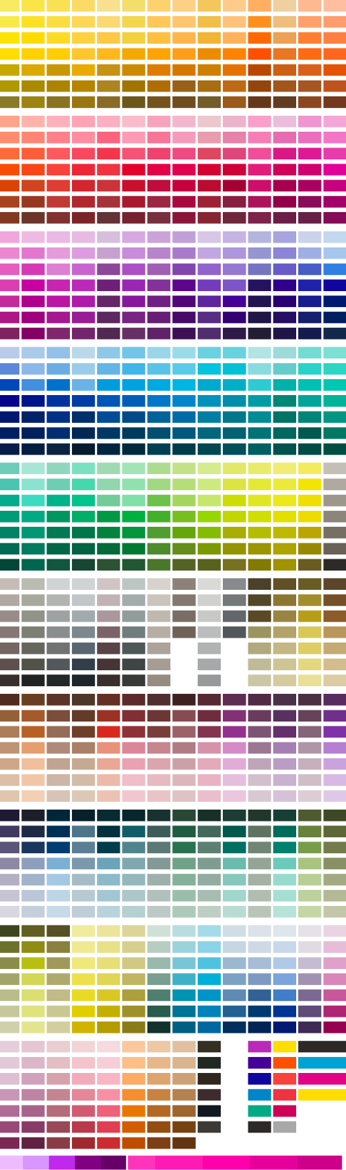 Color Chart – Transfer Pros